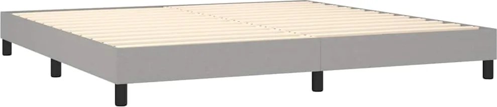 Box spring postel s matrací světle šedá 200 x 200 cm textil 3129657