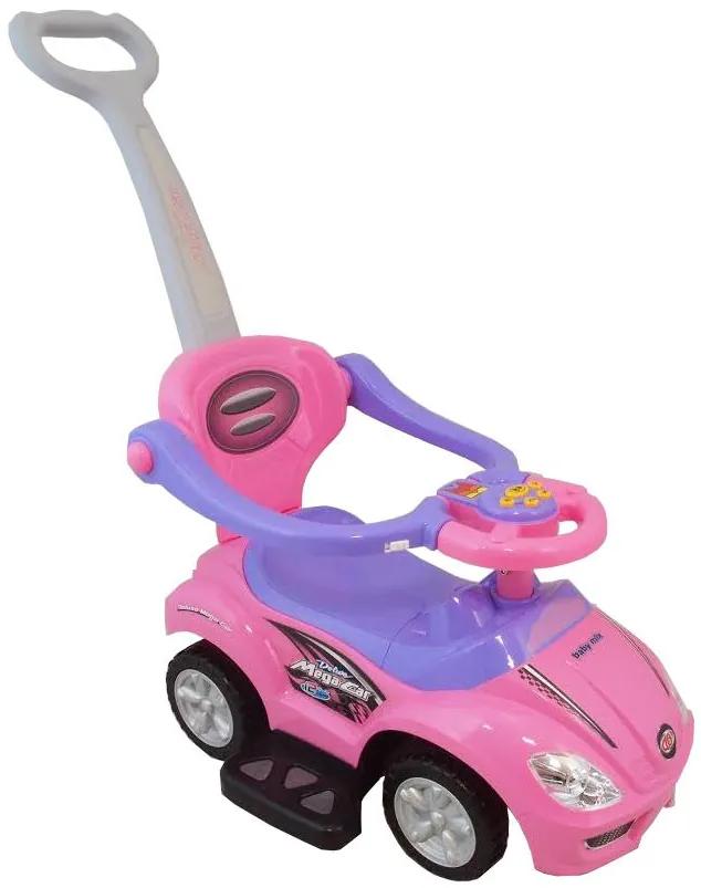 Dětské hrající jezdítko 3v1 Baby Mix pink