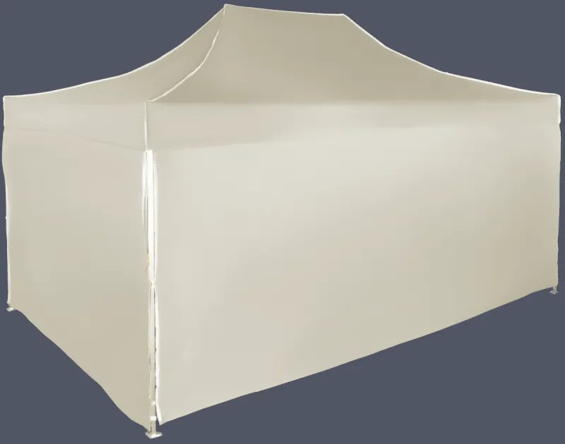 Nůžkový stan 3x4,5m hlinikovy, 4 boční plachty, Béžová