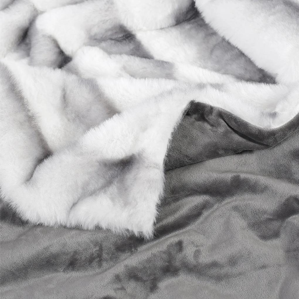 Goldea luxusní deka z mikrovlákna - šedé pruhy 150 x 200 cm