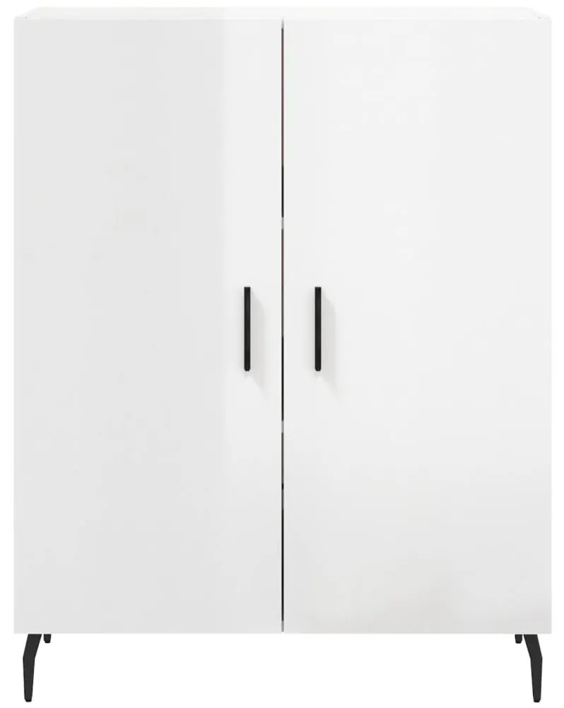 Skříň highboard lesklá bílá 69,5 x 34 x 180 cm kompozitní dřevo - Default Title