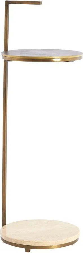 Kulatý odkládací stolek s deskou z kamene ø 26 cm Leda – Light & Living