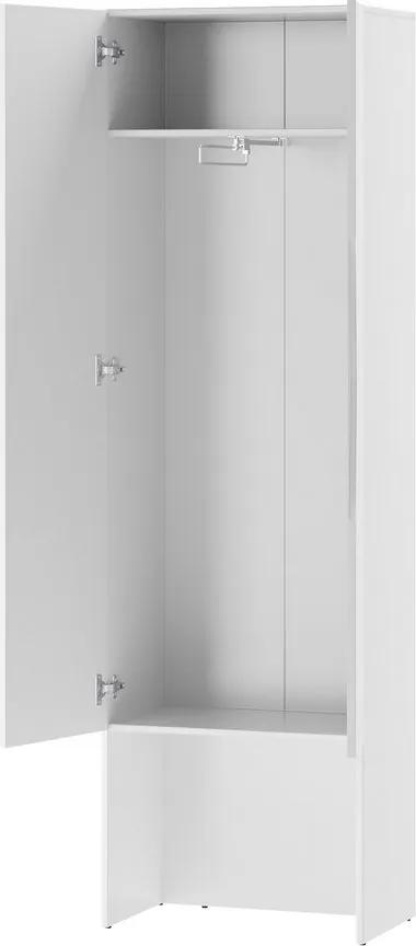 Casarredo - Komfort nábytek Skříň do předsíně LUCCA 08 se zrcadlem, bílá