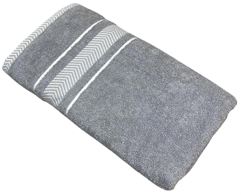 Froté ručník deluxe Maroko šedý 50x90 cm TiaHome