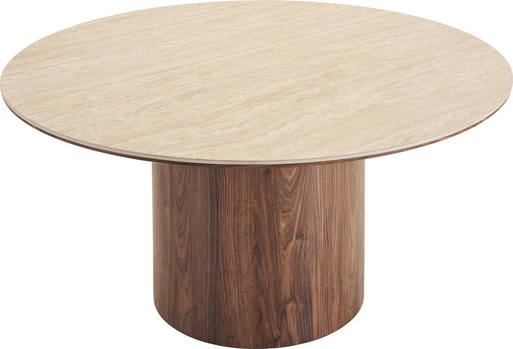 House Nordic Jídelní stůl DELPHI tmavě hnědý ø140 cm 2203145