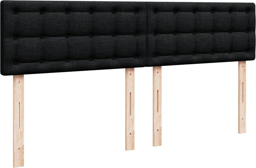 Box spring postel s matrací černá 180x200 cm textil 3287163
