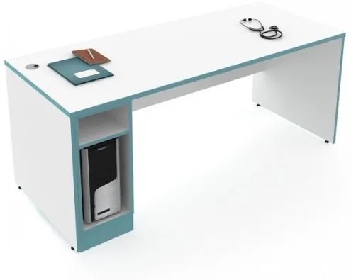 Lékařský pracovní stůl s boxem na PC ST-02 - levý - 3D3441