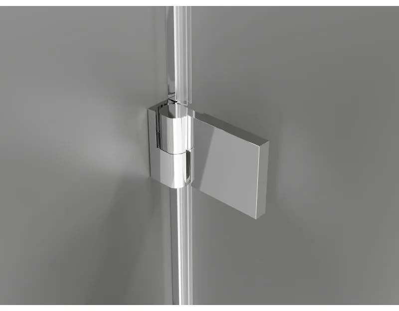 Mexen Lunar-B Duo, výklopný sprchový kout 100 x 100 cm, 8mm čiré sklo, chromový profil, 832-100L-100P-01-00