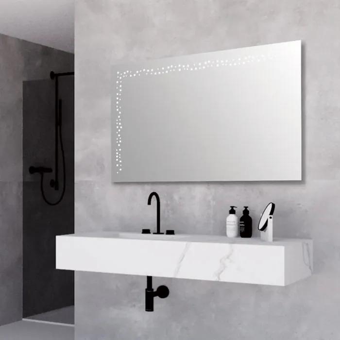 A-Interiéry Zrcadlo závěsné s pískovaným motivem a LED osvětlením Nika LED 7/60 - nika led 7-60