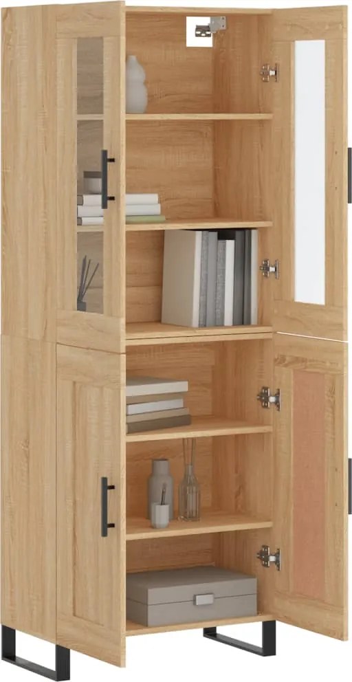 Skříň highboard dub sonoma 69,5 x 34 x 180 cm kompozitní dřevo 3198364