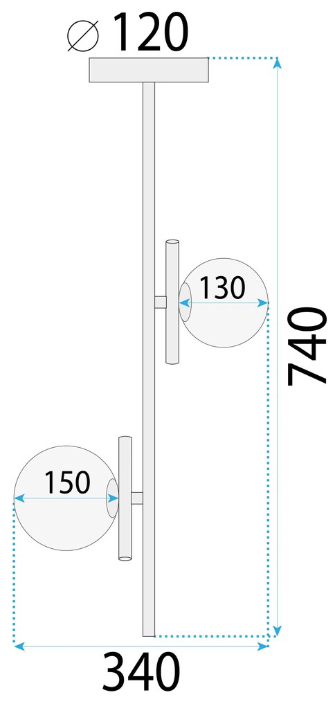 Toolight Moderní závěsné osvětlení MODERN APP1666-2CP Gold