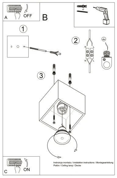 Sollux SL.0493 - Bodové svítidlo QUAD 1xGU10/10W/230V dřevo