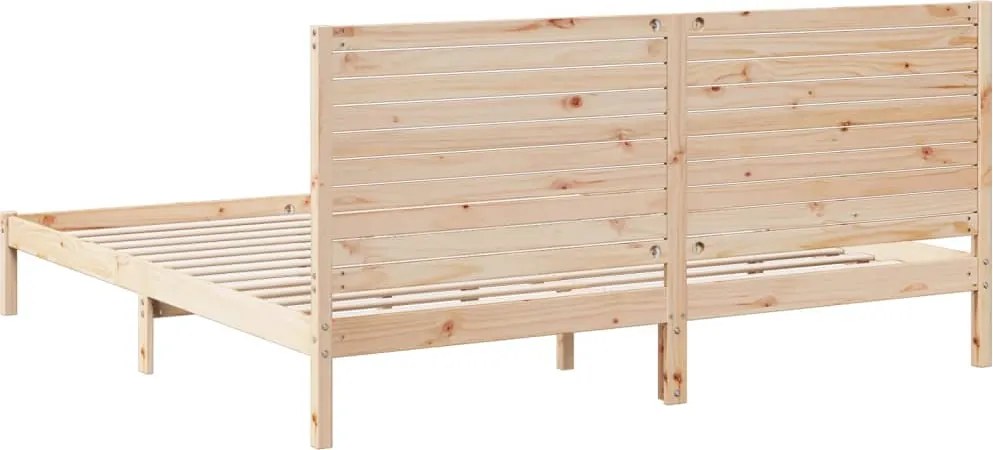 Prodloužený rám postele bez matrace 200 x 210 cm masivní dřevo 3309305