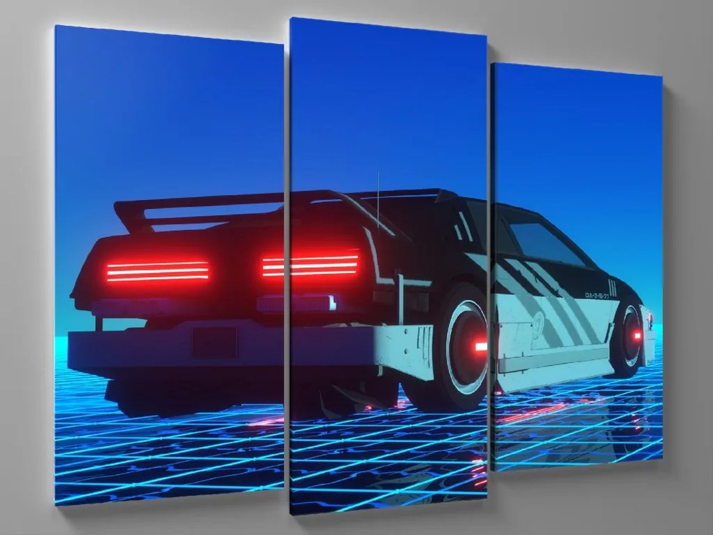 Obraz retro delorean Rozměr: 150 x 100 cm