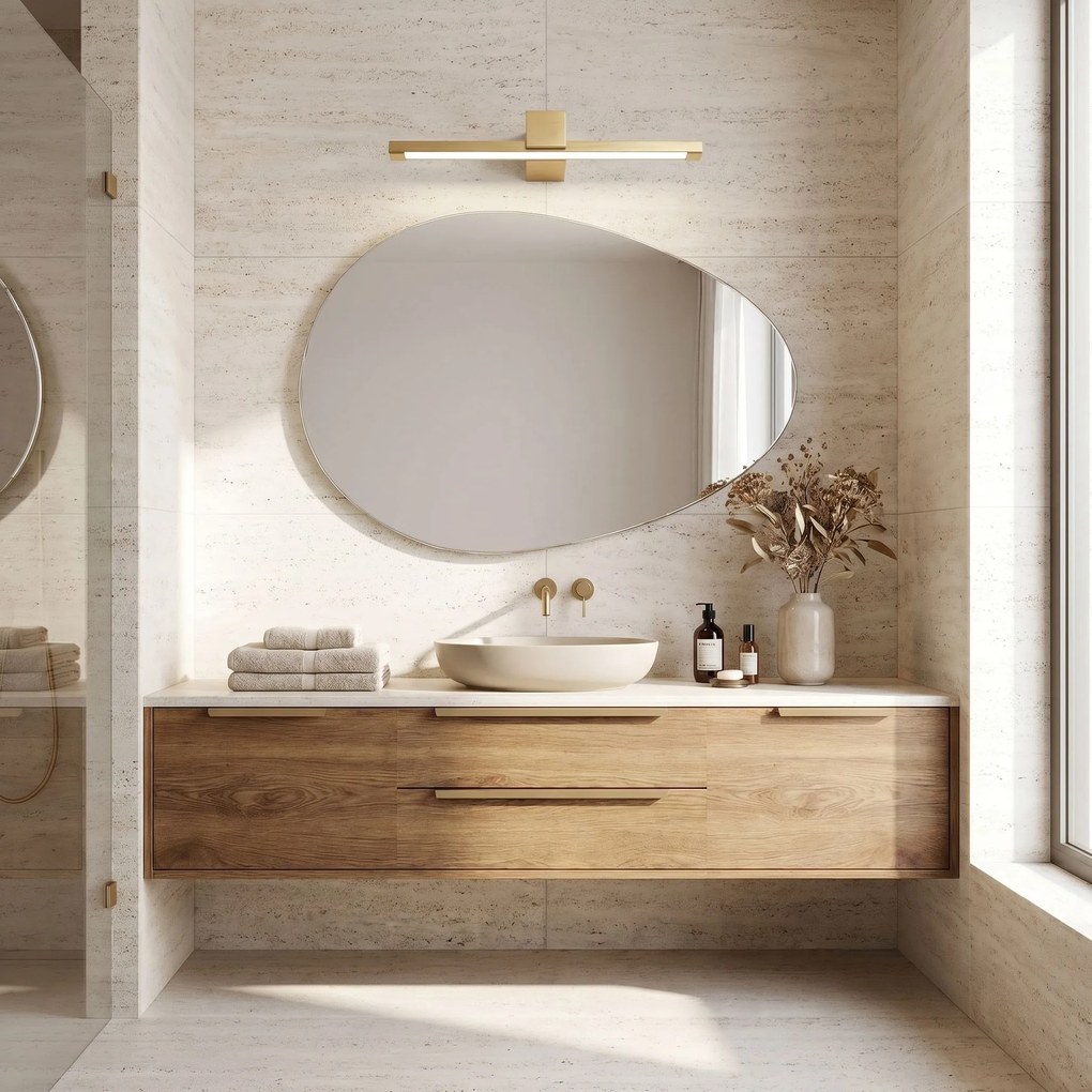 Toolight Rea, Koupelnové nástěnné LED svítidlo SWE047-1W 60cm GOLD BRUSH, OSW-20147