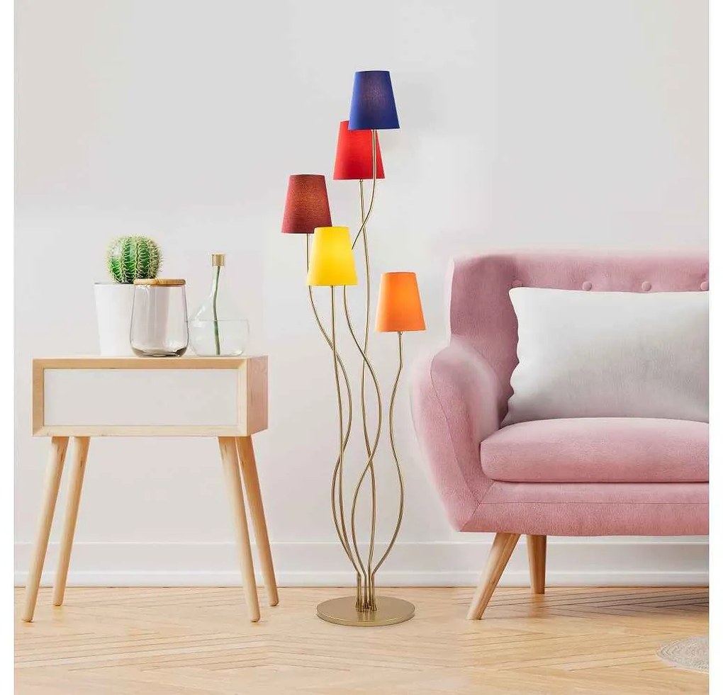 Designová stojanová lampa Daneil IV 160 cm vícebarevná