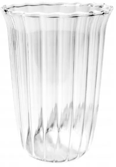 Flamenco Mystique Sklenice na kávu a nápoje s drážkou, duhová, 420 ml, 12x8,5 cm