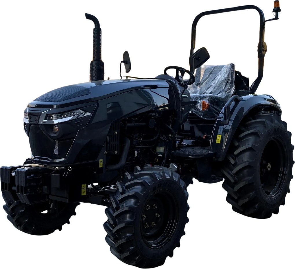 Tauros LX504e 4x4 - malotraktor + kabina + radiální pneu + čelní nakladač (4v1; přidržovač)