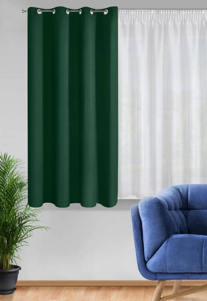 Dekorační krátký závěs "BLACKOUT" zatemňující LOGOS 140x175 cm, zelená, (cena za 1 kus) MyBestHome