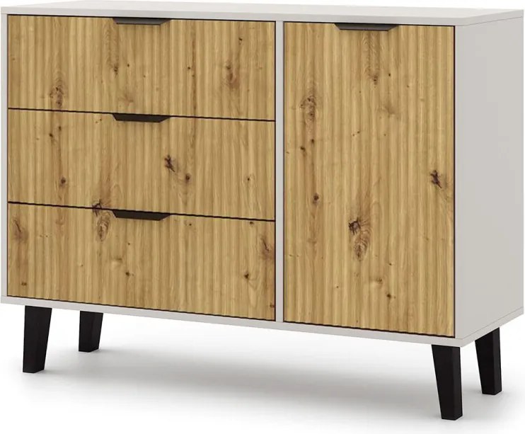 Komoda Borg Duo 1d3s kašmír / dub artisan
