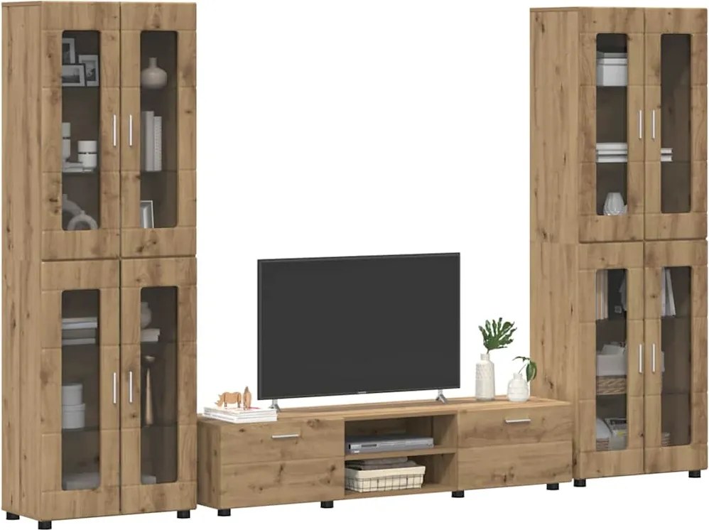 Sestava TV skříněk FLORIN 3 ks Artisanový dub Kompozitní dřevo 3397993