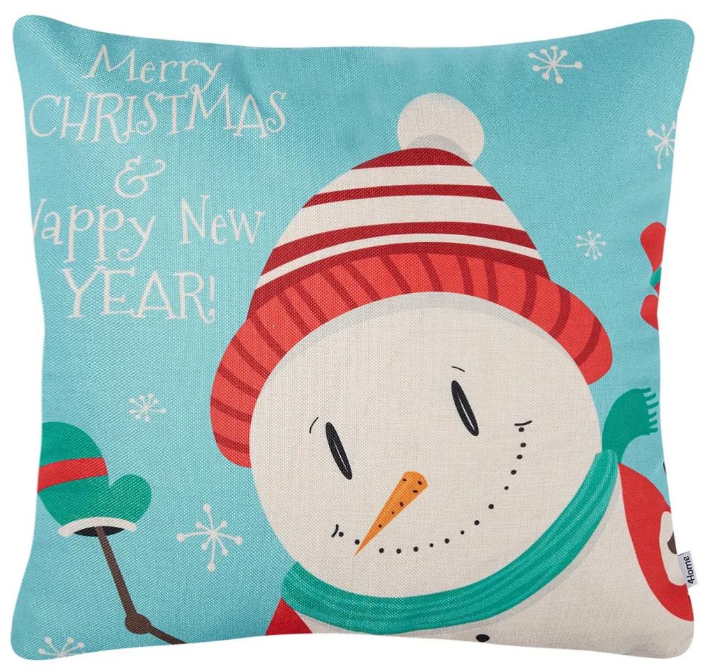 4Home Vánoční povlak na polštářek Happy Snowman, 45 x 45 cm