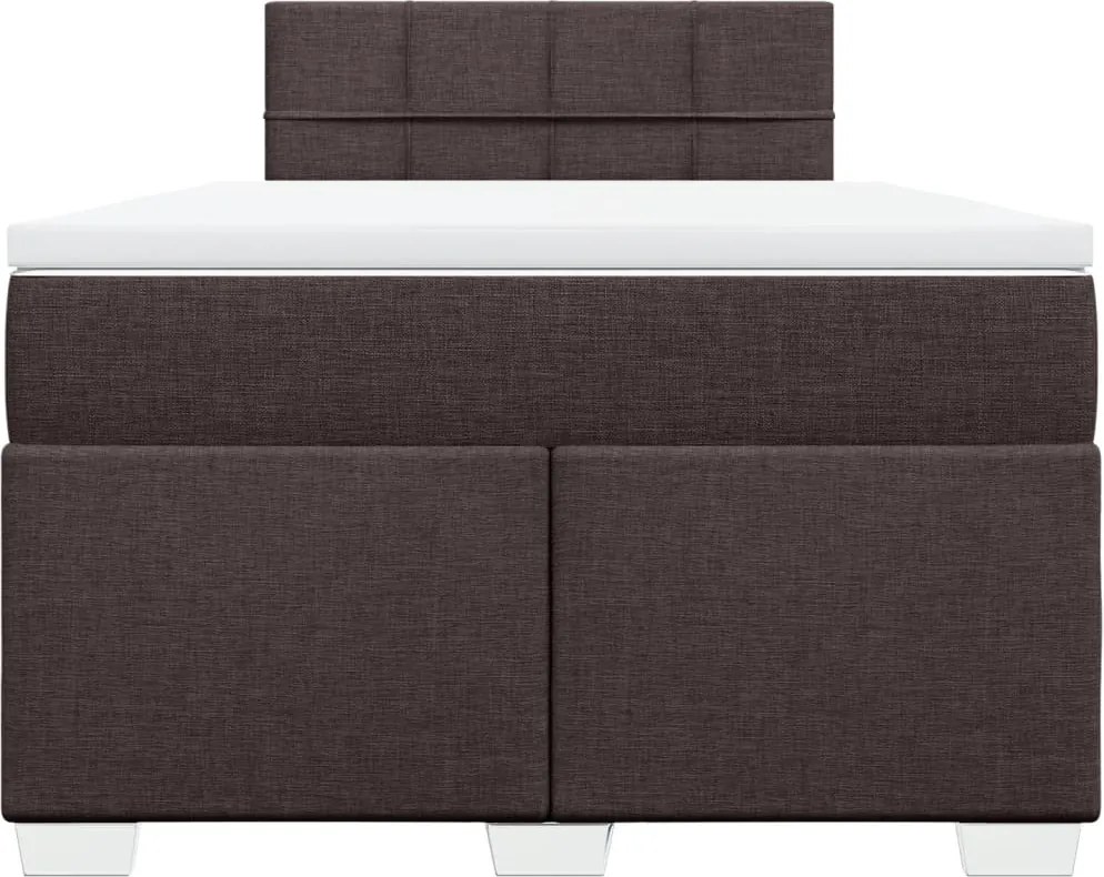 Box spring postel s matrací tmavě hnědá 120x190 cm textil 3285830