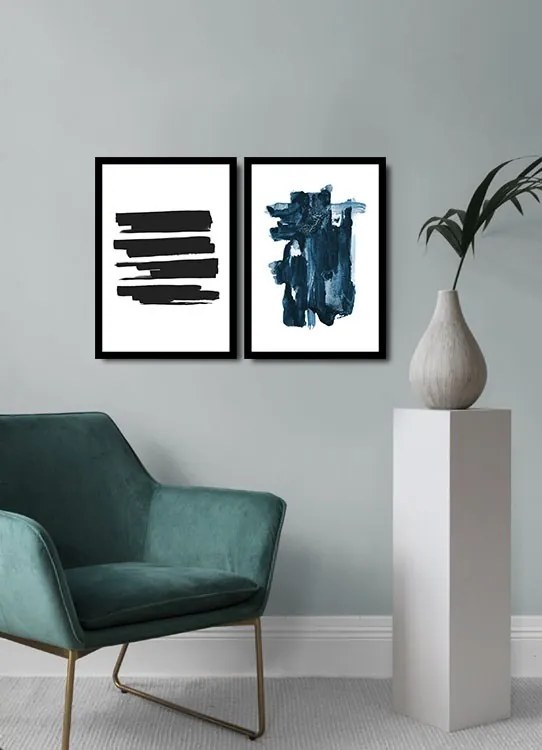 Kalune design Set 2 obrazů v černém rámu NIGHT 841APY2109