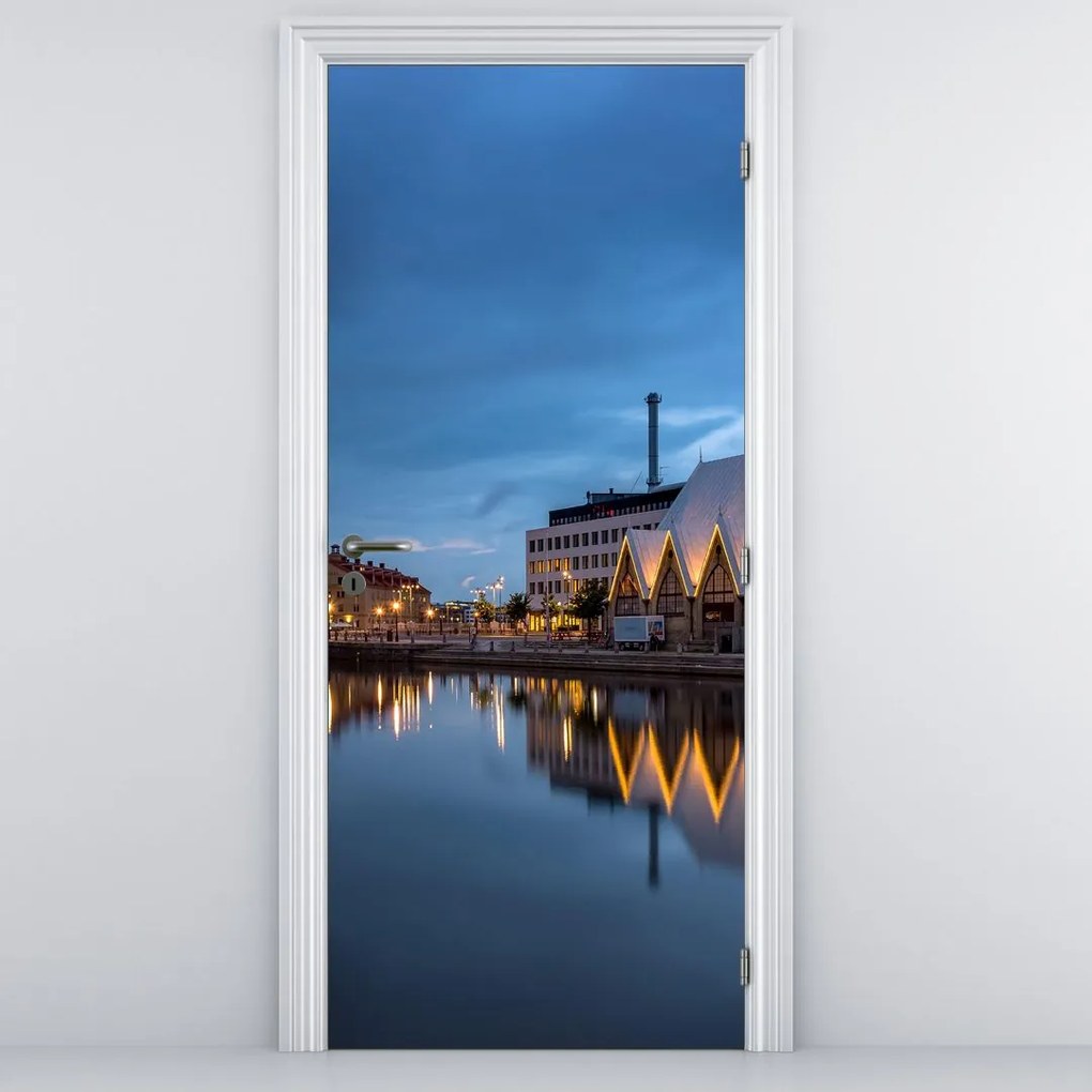 Fototapeta na dveře - Vodní kanál - Göteborg (95x205cm)