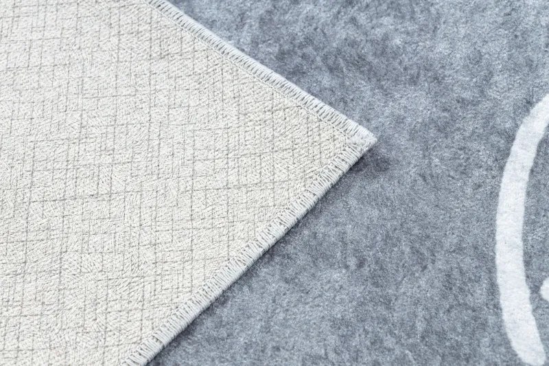 Dywany Łuszczów, Dětský kusový koberec Junior 52106.801 Alphabet grey, 160x220, šedá, dětský pokoj
