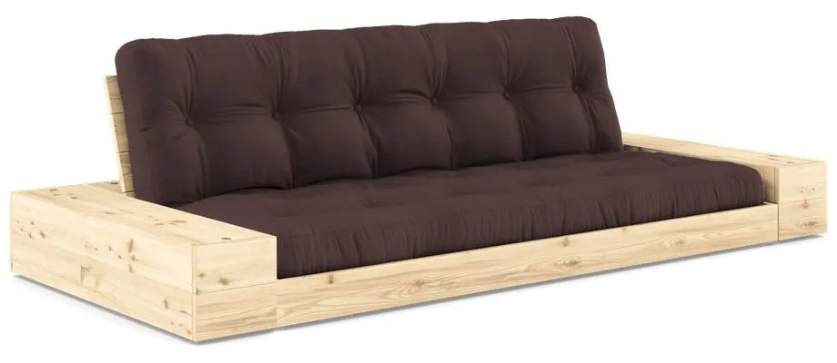 Tmavě hnědá rozkládací pohovka 244 cm Base – Karup Design
