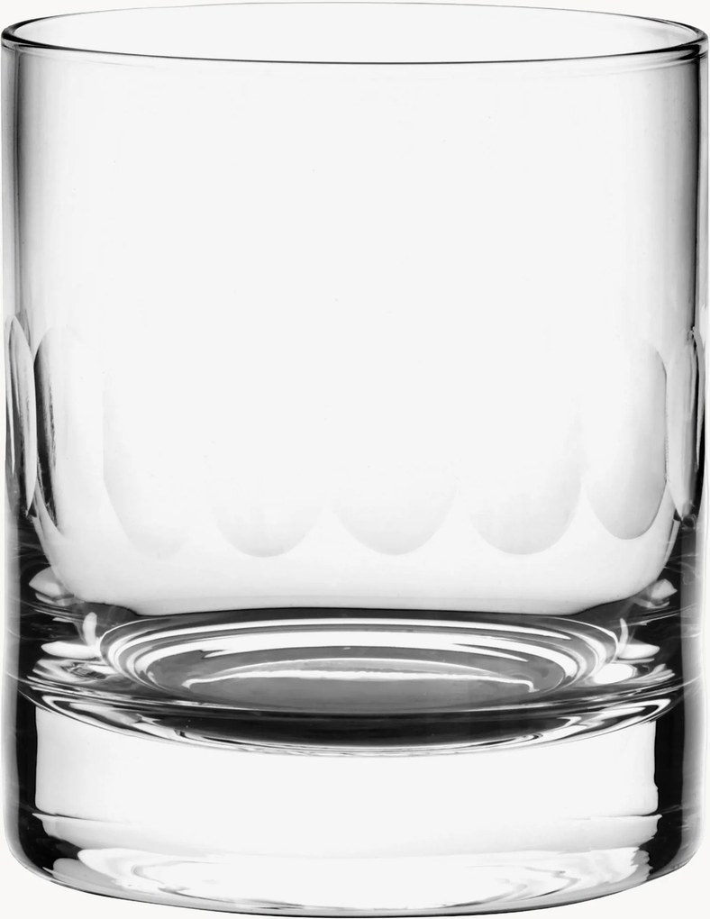 Sada ručně foukaných křišťálových sklenic na whisky Lens, 2 díly