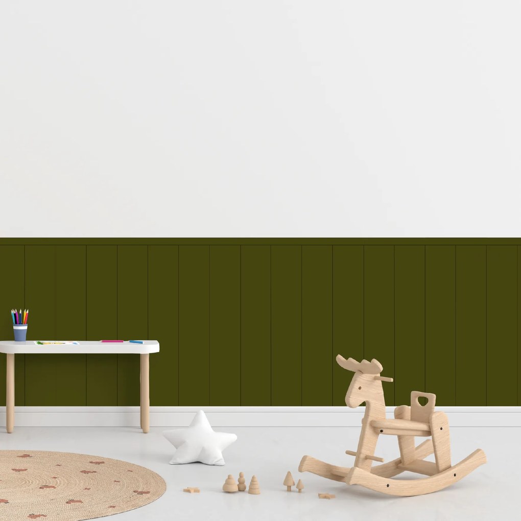 PIPPER. Textilní samolepící tapeta - Obdélník - Khaki barva Barva: Tmavá, Velikost: 80cm
