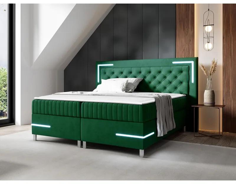Kontinentální postel Suhak 5 LED, Rozměr postele: 160x200, Barva:: Velutto 15