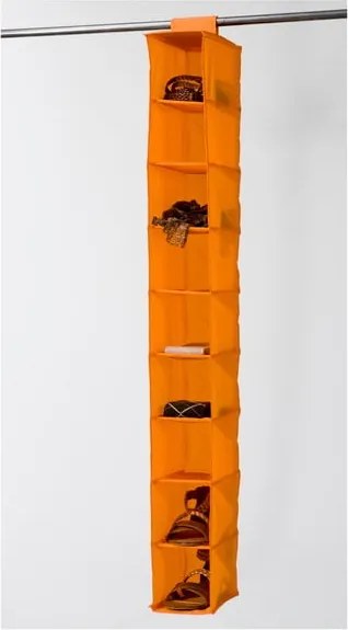 Oranžový závěsný organizér s 9 přihrádkami Compactor