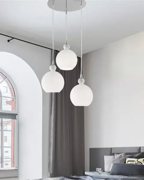 Retro lustr Odell 37 bílé