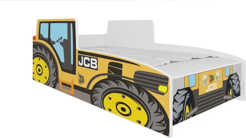 Postel s matracem TRACTOR YELLOW 140x70