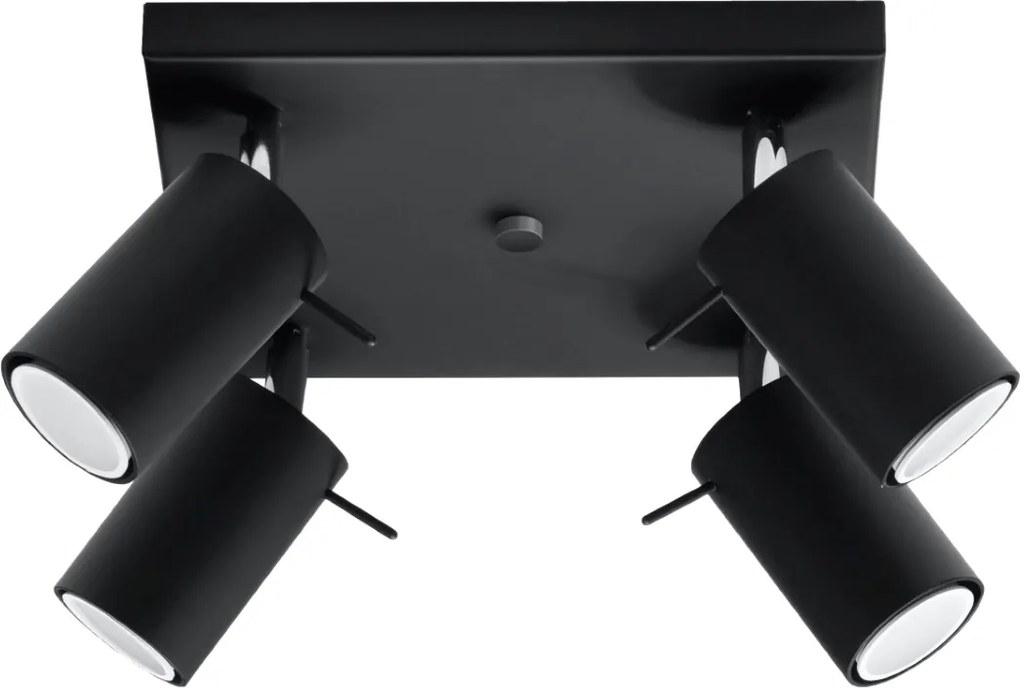 Sollux Lighting Stropní svítidlo RING 4 černé