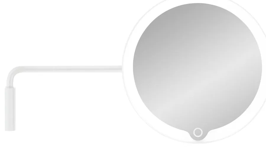 Bílé nástěnné kosmetické zrcadlo s LED podsvícením Blomus Modo