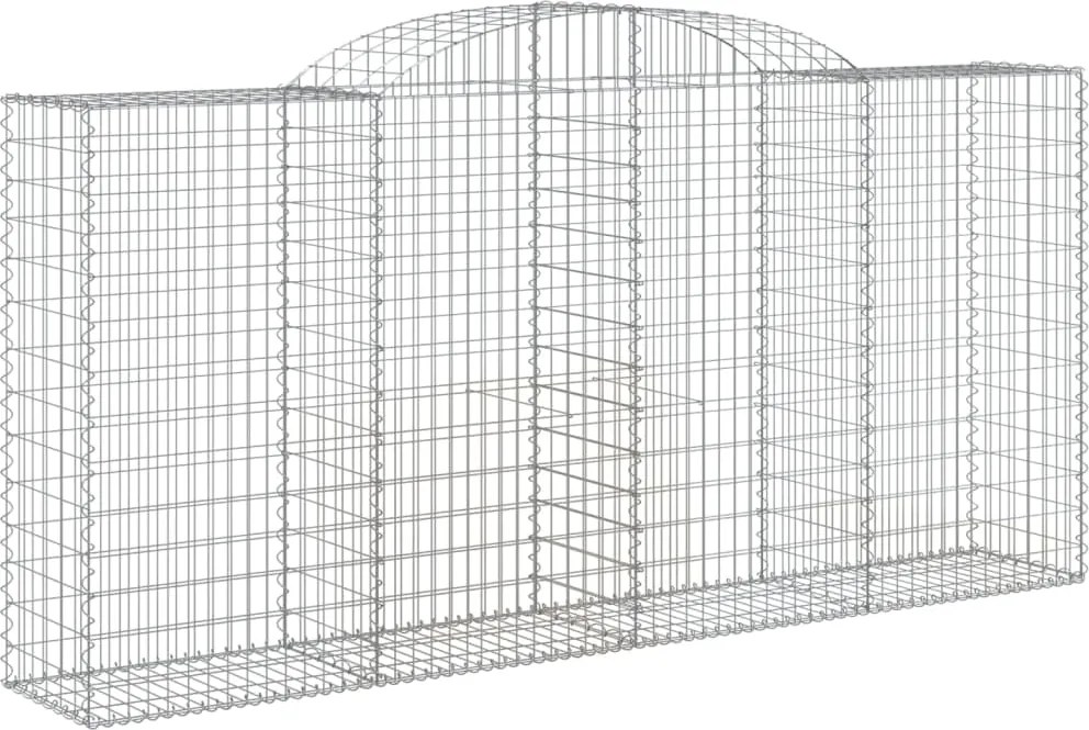 Klenuté gabionové koše 10ks 300x50x140/160cm pozinkované železo 3146745