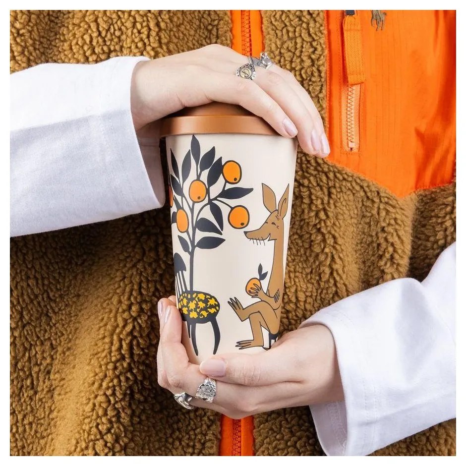 Cestovní hrnek Moomin Sniff béžový 450ml, NordicBuddies Finsko