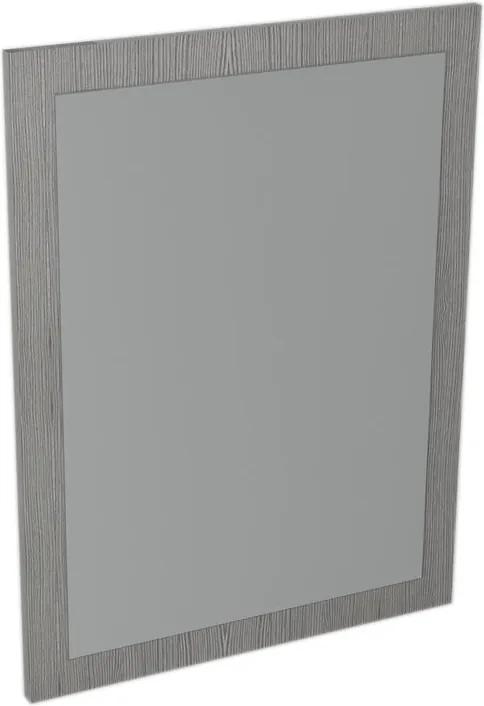 SAPHO - LARGO zrcadlo v rámu 600x800x28mm, dub stříbrný LA610