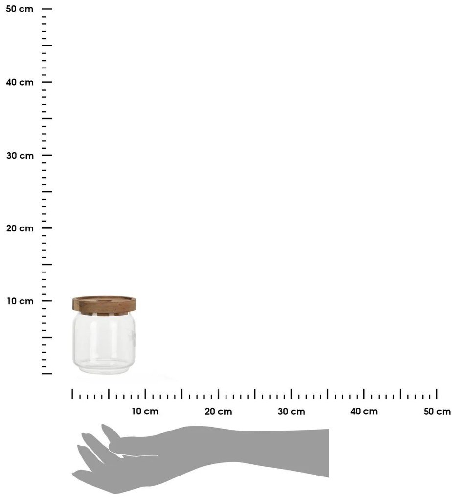 Dóza s akáciovým víkem 400 ml