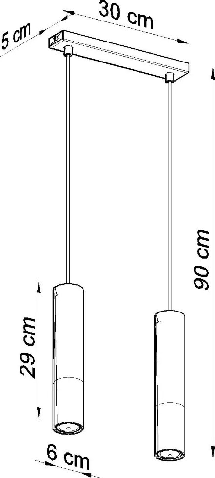 Sollux Lighting Závěsné svítidlo LOOPEZ 2 černé/zlaté