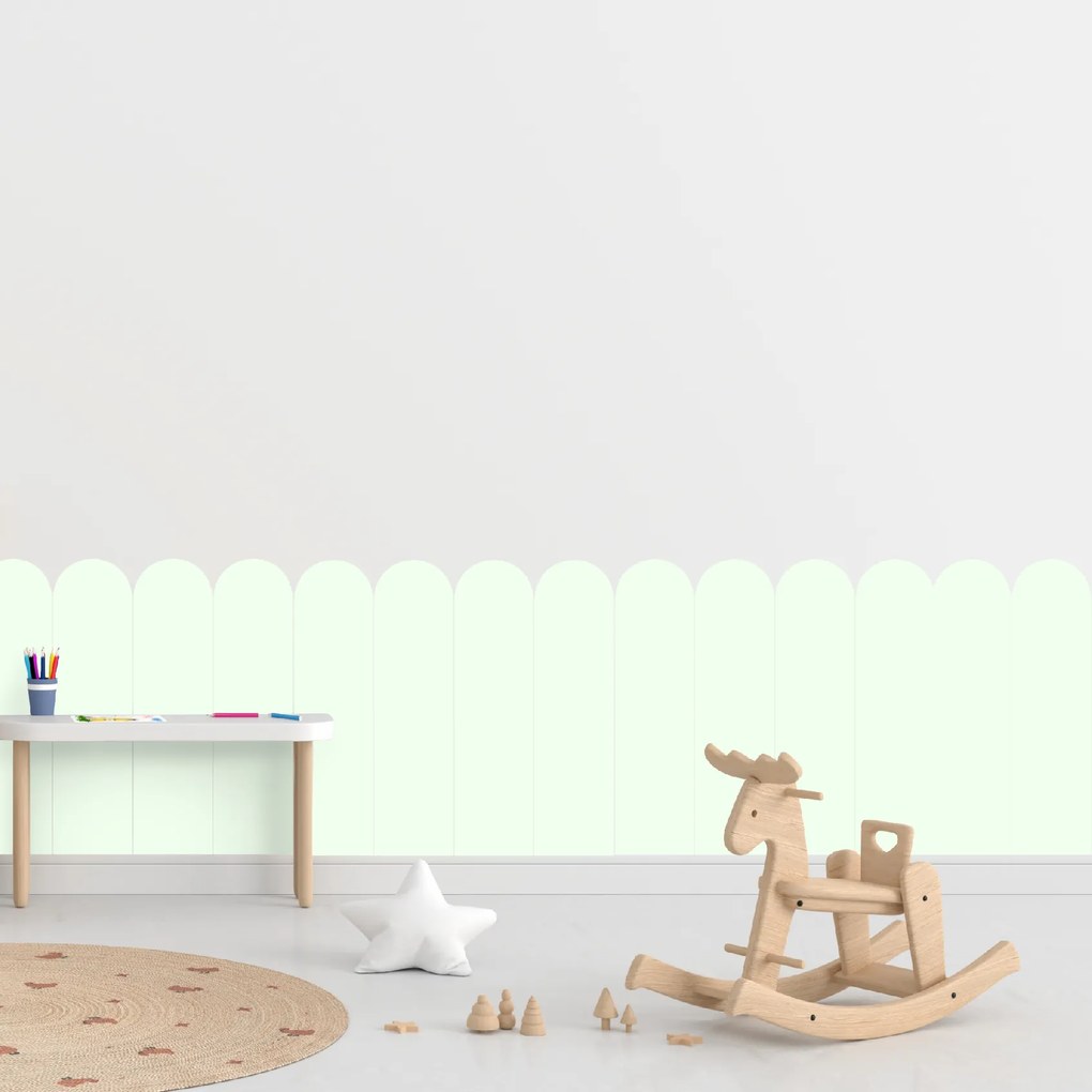 PIPPER. Textilní samolepící tapeta - Oblouk - Mátová barva Barva: Bledá, Velikost: 60cm