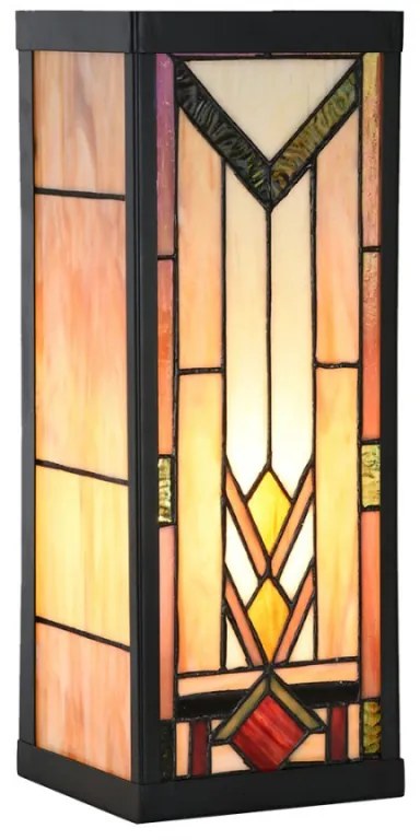 Nástěnné světlo Tiffany v art deco stylu Theresia – 14x16x40 cm