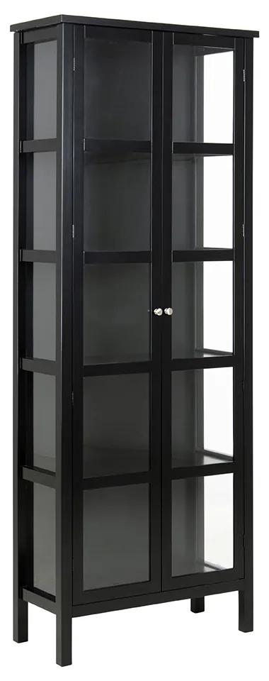 Vitrina s dvoukřídlými dveřmi Elton, 210 cm, černá