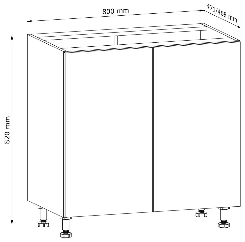 Kuchyňská linka LANGEN au | 240 cm | S ÚCHYTY | artisan