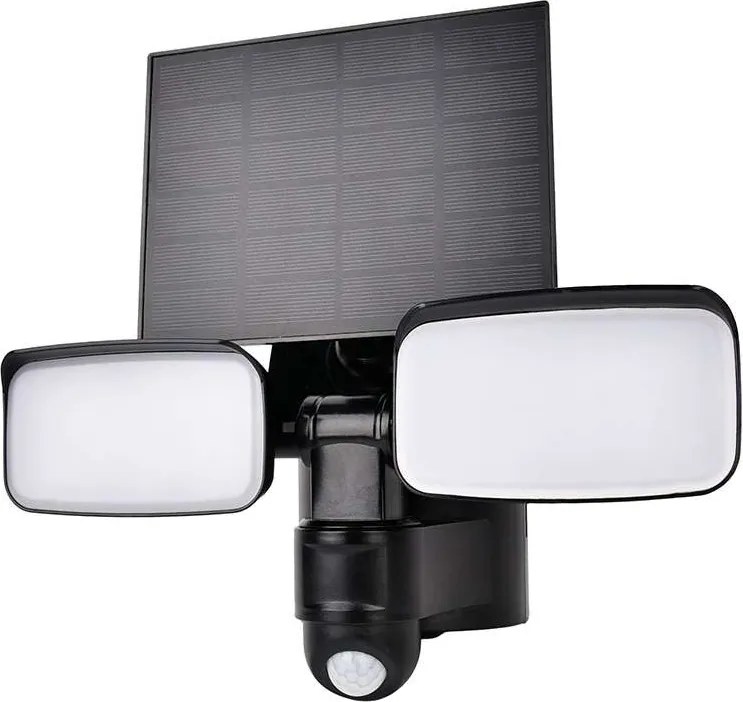 LED solární světlo WO7203 se senzorem, černá