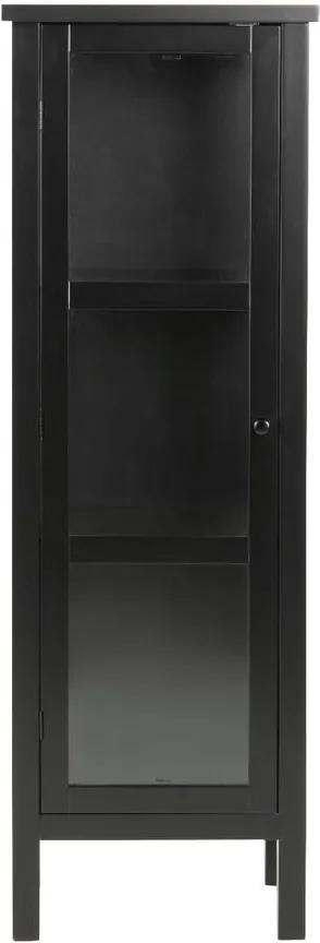 Černá vitrína Actona Eton, výška 136,5 cm
